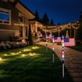 2026 NEW 8 Piece Solar US Flag Light Set, American Flags Pole Pathway ...