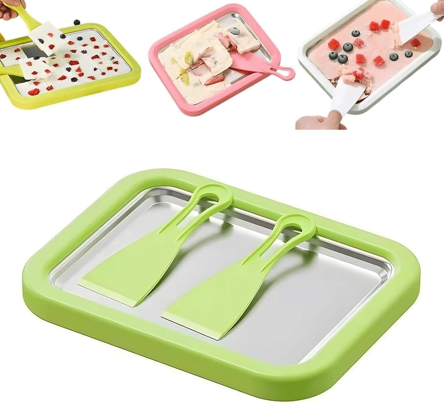 2026 NEW AT-HOME ROLLED ICE CREAM MAKER KIT - STAINLESS STEEL INSTANT ...