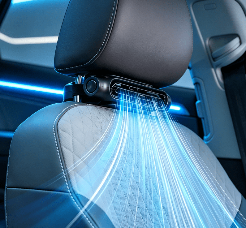 2026 NEW Car Seat Fan, Invisible Car Headrest Cooling Fan, USB Backseat ...