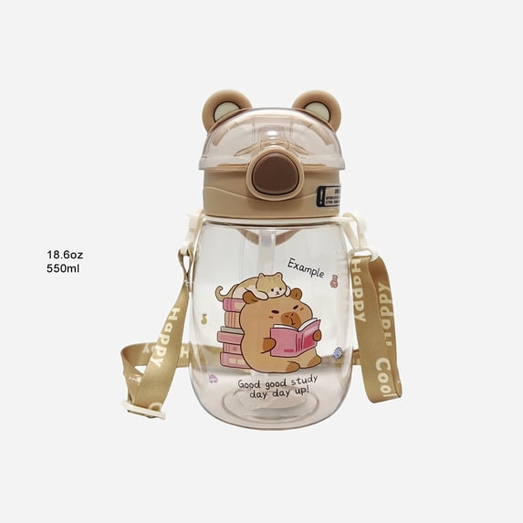 2026 NEW Cute Cartoon Bear Water Bottle, Large Capacity Portable ...