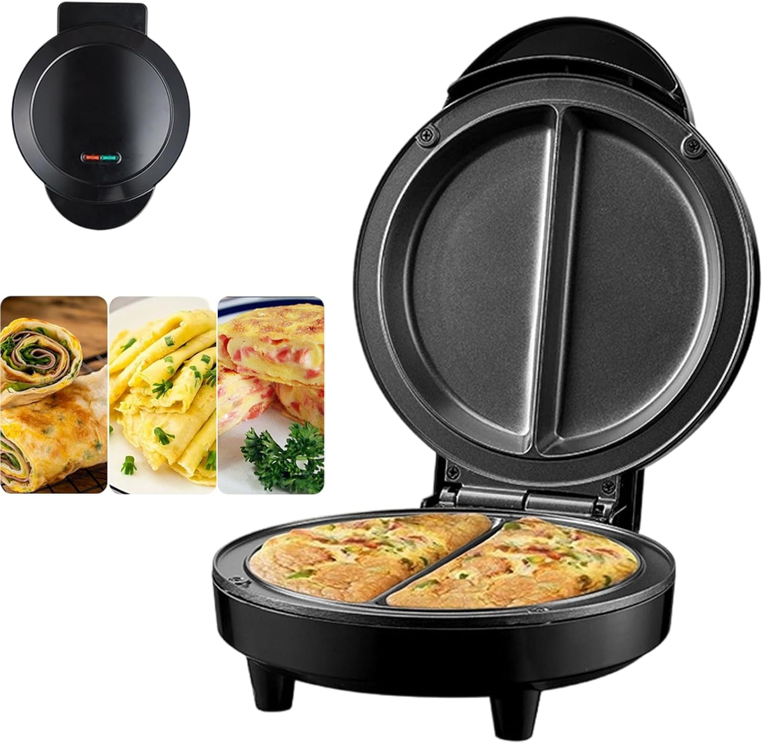 2026 NEW Dual Zone Electric Omelette Maker & Frittata Maker, Nonstick ...
