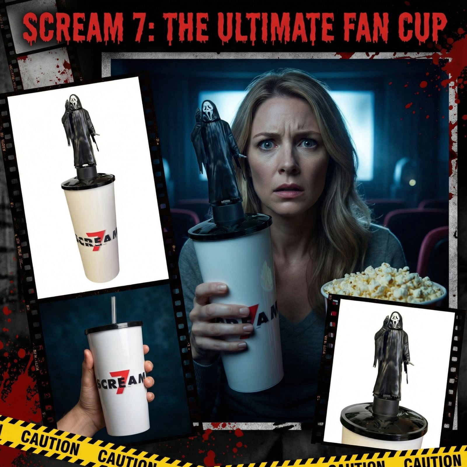 2026 NEW Scream 7 Ghost Face Gripper Cup Tumbler Cup - Walmart.com