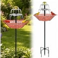 2026 NEW Solar Powered Freestanding Bird Bath Fountain, 31.5in Stake ...