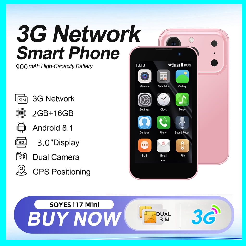 2026 NEW i17 Mini Smartphone 3G WCDMA Android 8.1 Dual SIM Standby 2GB ...