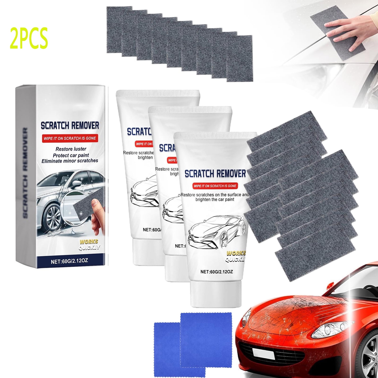 2026 Nano Sparkle Cloth Car Scratch Remover, Car Paint Scratch Repair ...