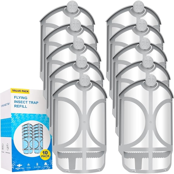2026 New 10 Pack Flying Insect Trap Refills, Compatible with z z e v o ...