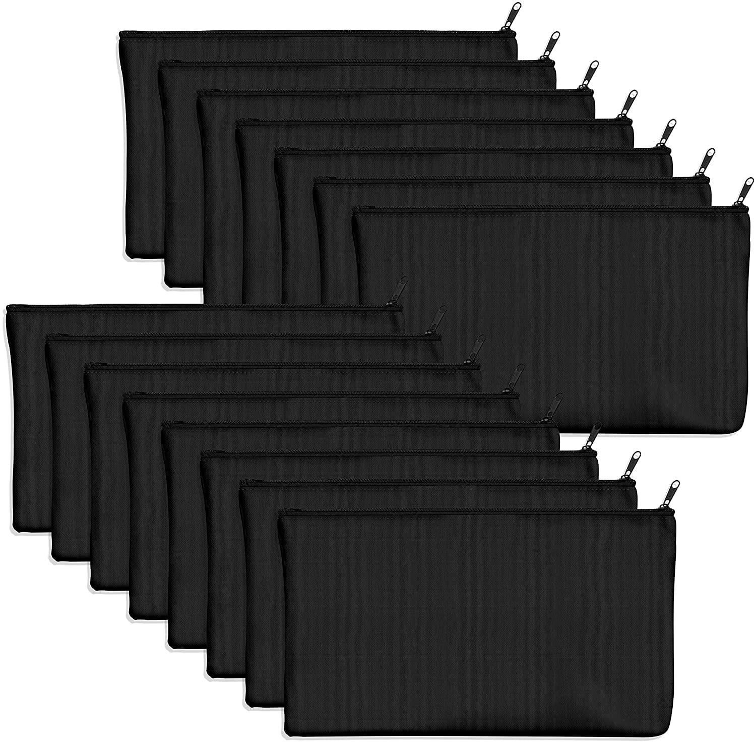 2026 New 15 Pack Blank Cotton Canvas Zipper Pouches, Reusable DIY Craft ...
