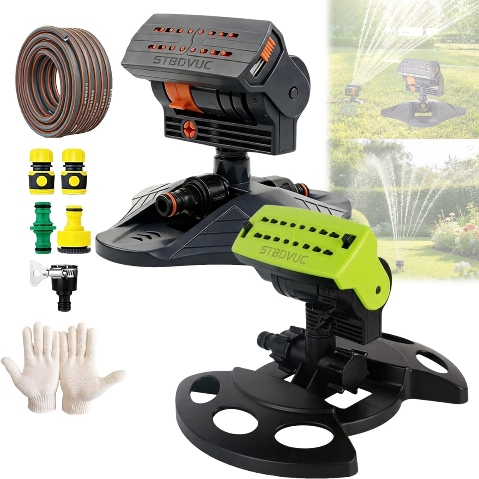 2026 New 16-Nozzle Oscillating Sprinkler with Dual-Zone Sprinkler Water ...