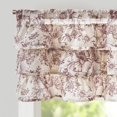 2026 New 18 Inch Floral Linen Valance Curtain, Ruffled Shabby Chic ...