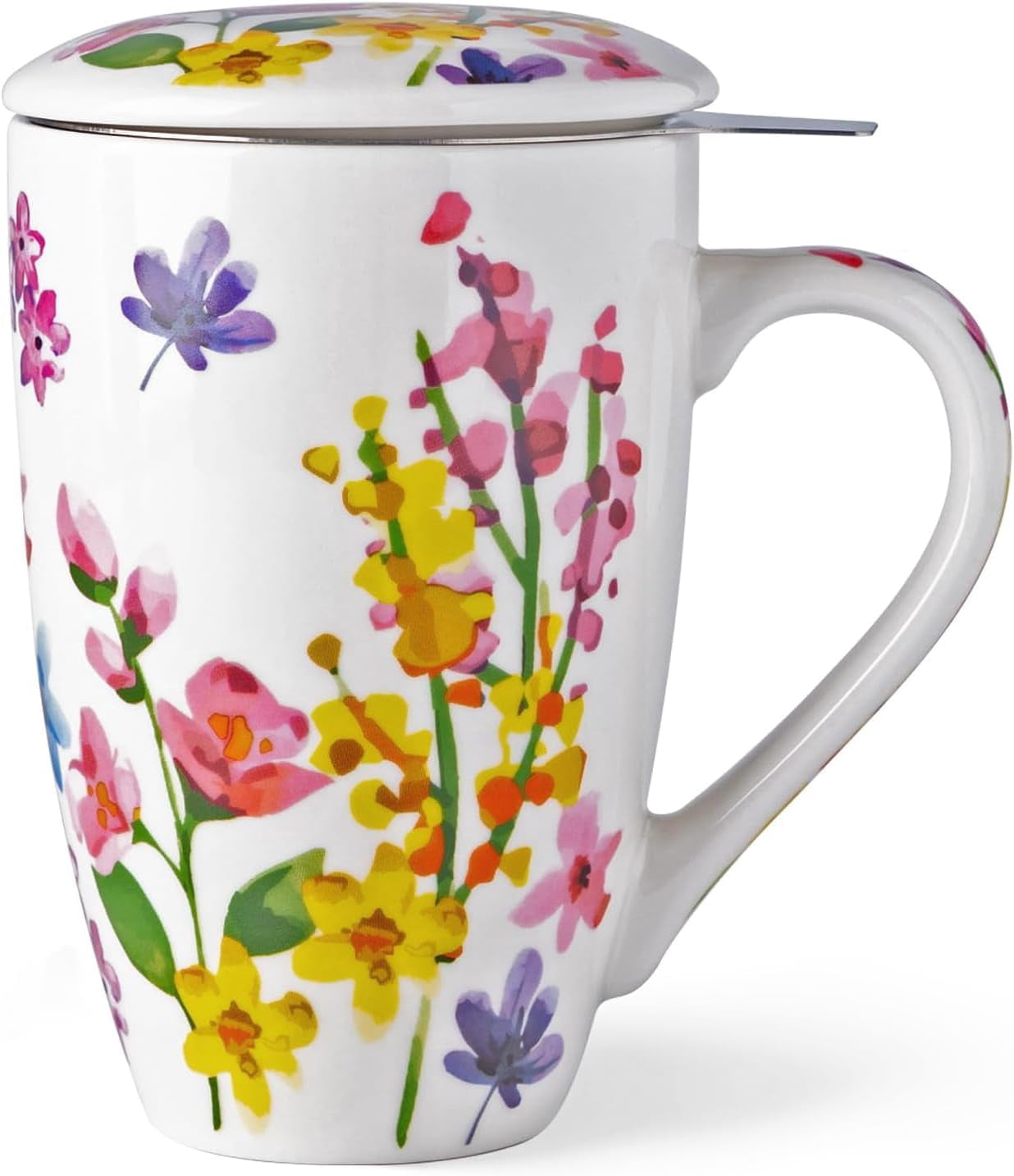 2026 New 18oz Large Ceramic Tea Mug with Infuser and Lid, Loose Leaf ...