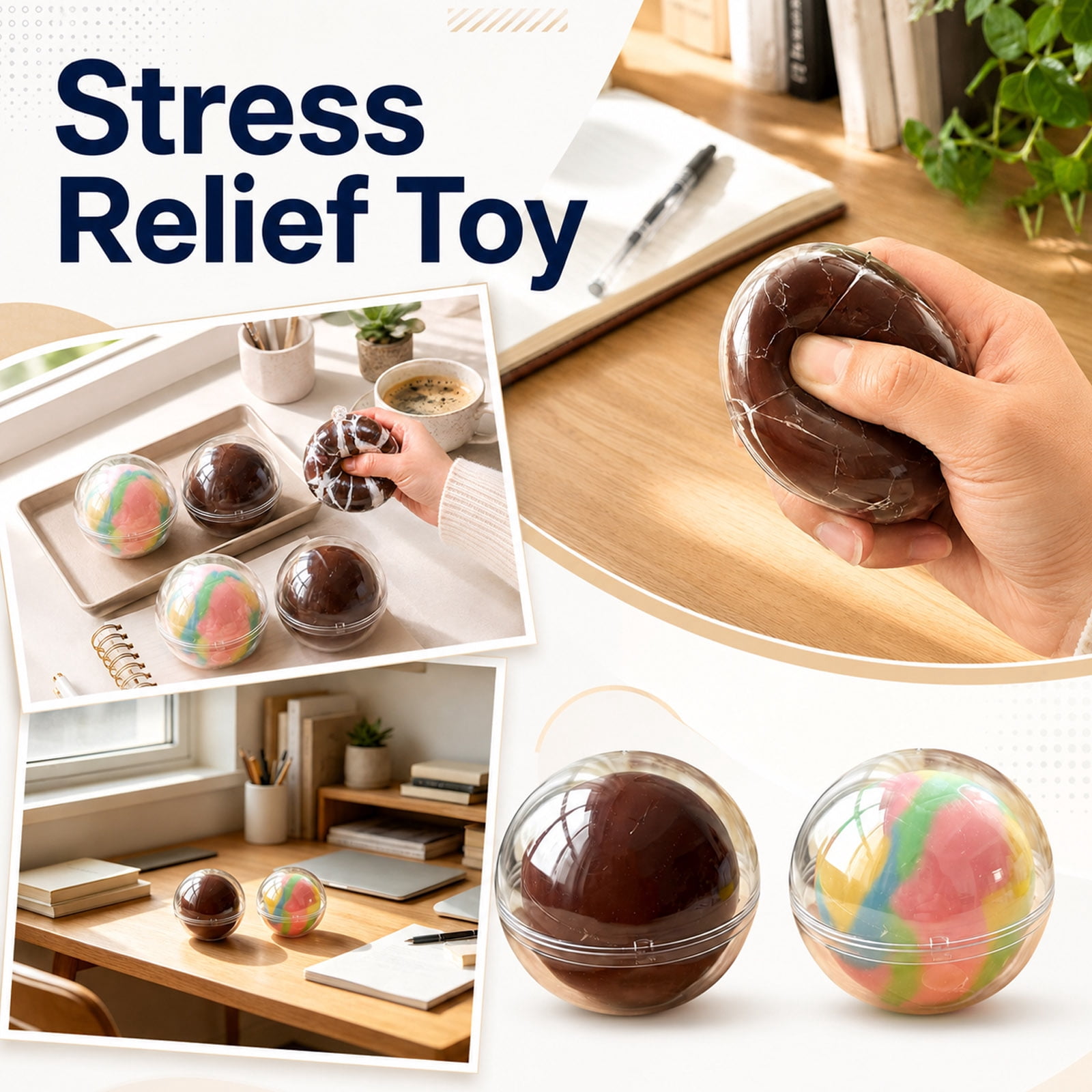 2026 New 1PCS Wax Cracking Stress Balls, Crunchy Texture Squeeze Toys ...