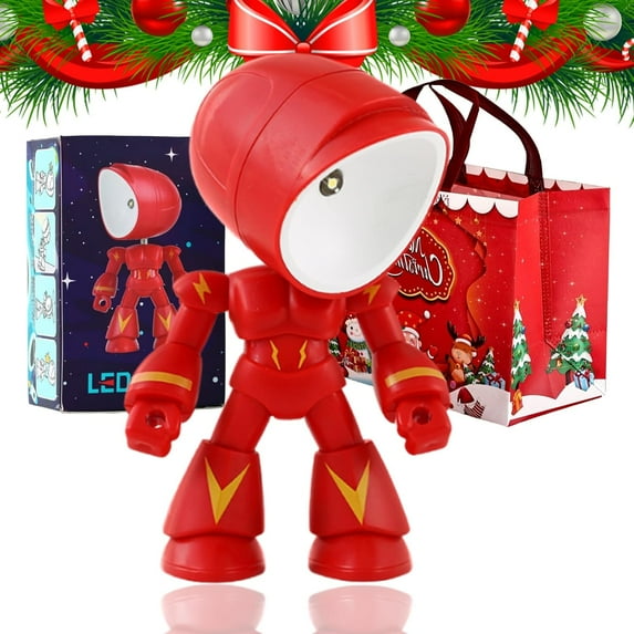 2026 New 2 in 1 Mini Creative Robot Table Lamp - LED Cartoon Cute Robot ...