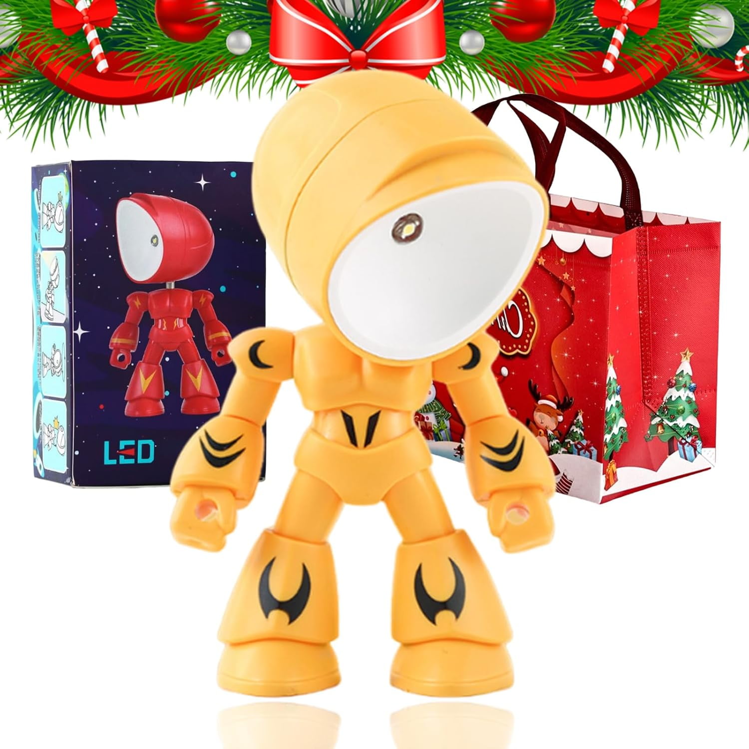 2026 New 2 in 1 Mini Creative Robot Table Lamp - LED Cartoon Cute Robot ...