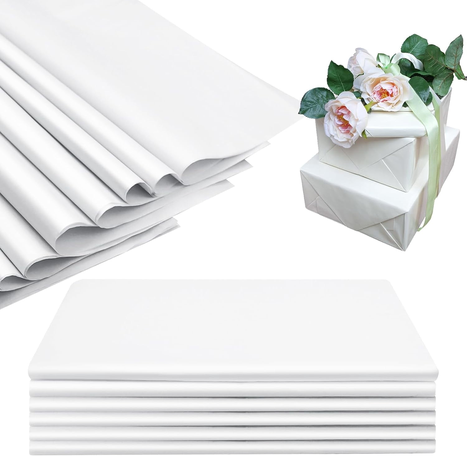 2026 New 200 Sheets 20×30 Inch Acid-Free Tissue Paper, Unbuffered White ...
