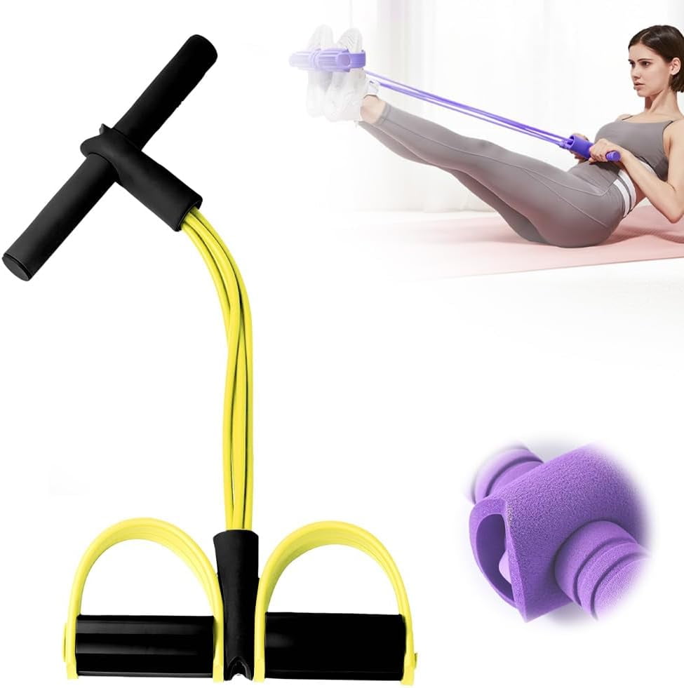 2026 New 21 Fitness Resistance Bands-4 Tube Pedal Ankle Puller ...