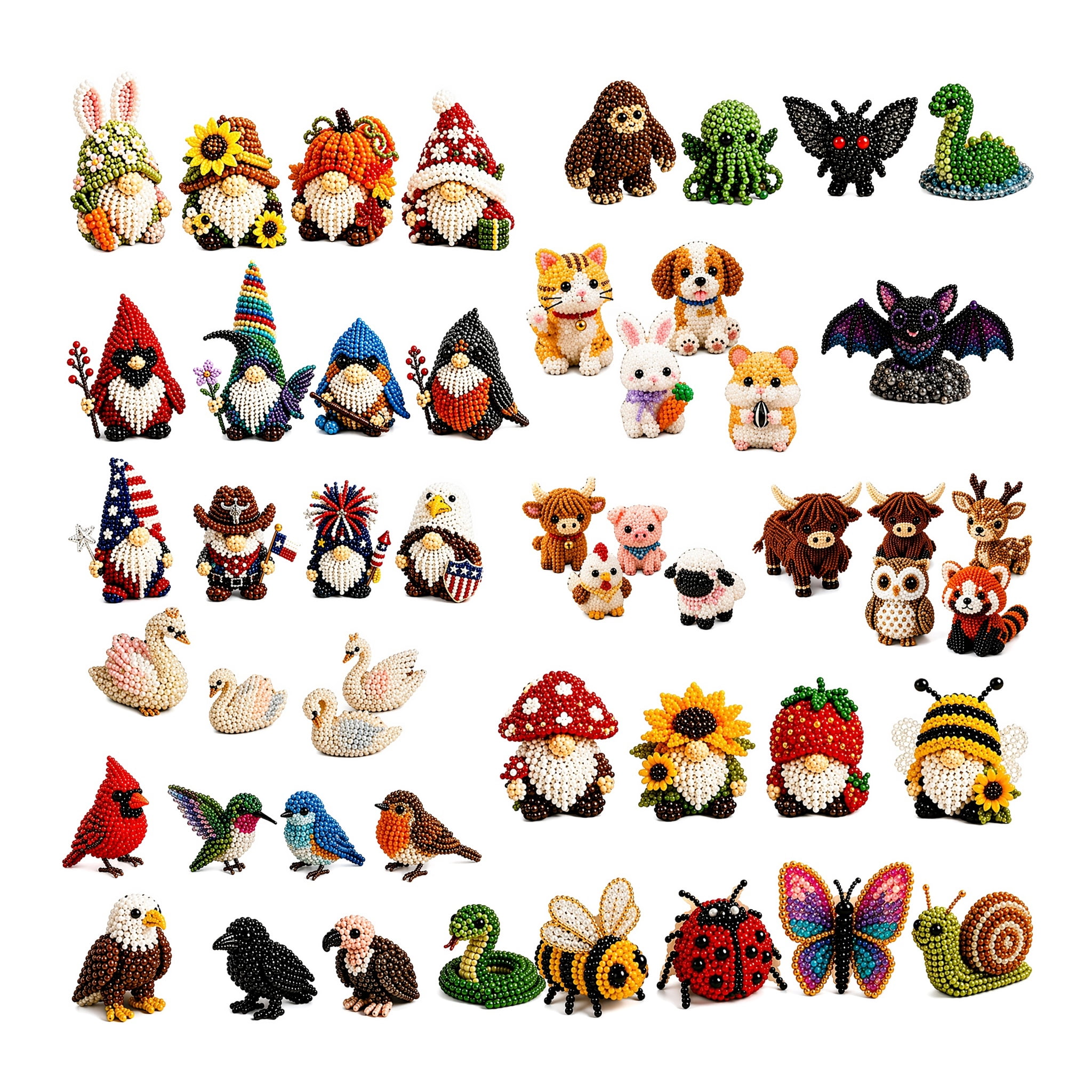 2026 New 3D Beaded Animal Craft Kit,DIY Handmade Bead set for Kids ...