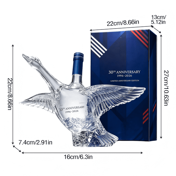 2026 New 3D Sculpted Grey Goose Frosted Glass Bottle,Unique Glass Vod ...