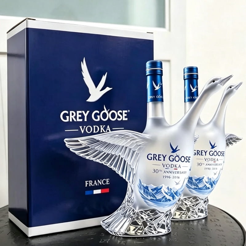2026 New 3D Sculpted Grey Goose Frosted Vodka Glass Bottle, 350Ml ...