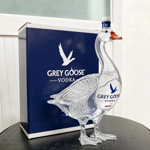 2026 New 3D Sculpted Grey Goose Glass 350ml Vodka Whiskey Bottle ...