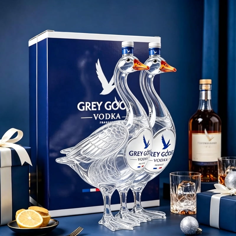 2026 New 3D Sculpted Grey Goose Glass Bottle 30th Anniversary Whiskey ...