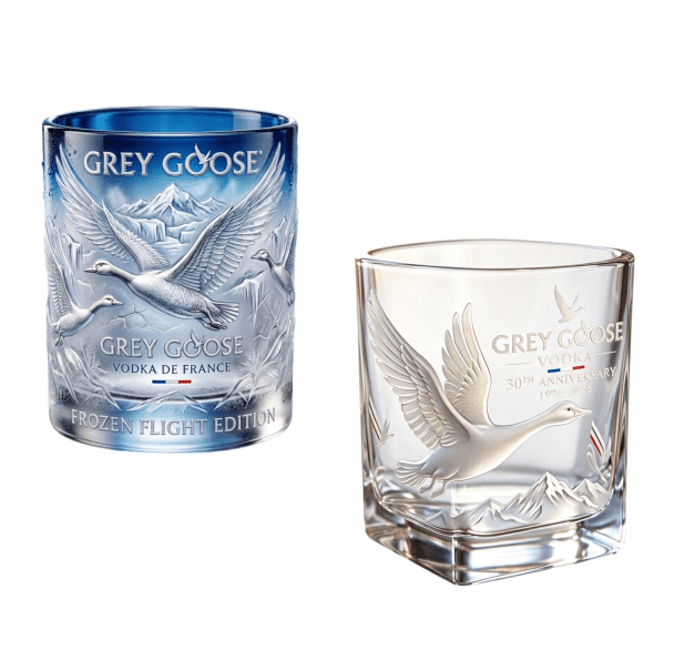 2026 New 3D Sculpted Grey Goose Glass Whiskey Bottle, 350Ml Unique ...