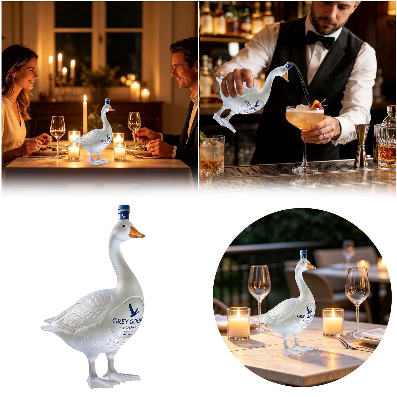 2026 New 3D Sculpted Grey Goose Glass Bottle, 350Ml Unique Glass Vod.ka ...