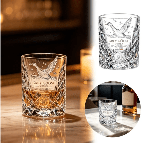 2026 New 3D Sculpted Grey Goose Glass Whiskey Bottle, Unique Glass Vod ...