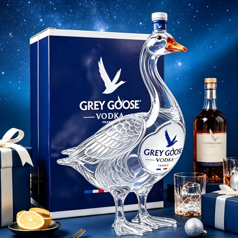 2026 New 3D Sculpted Grey Goose Vodka Glass Bottle, 350Ml Unique Gift ...
