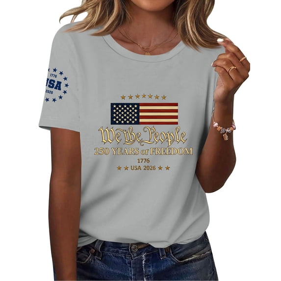 2026 New 4th of July Shirts for Women American Flag Patriotic 250th ...