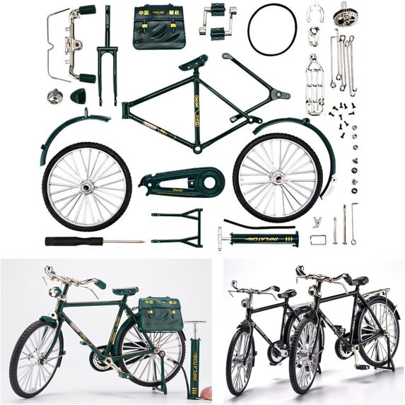 2026 New 51 Pcs DIY Retro Bicycle Model Ornament For Kids, Creative 1: ...
