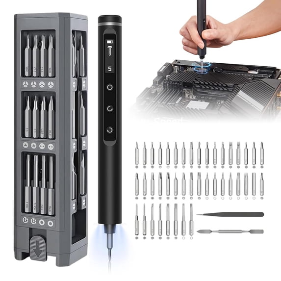 2026 New 56-in-1 Mini Electric Screwdriver Set with Smart-Torque&LED ...