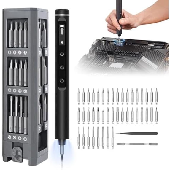 2026 New 56-in-1 Mini Electric Screwdriver Set with Smart-Torque&LED ...