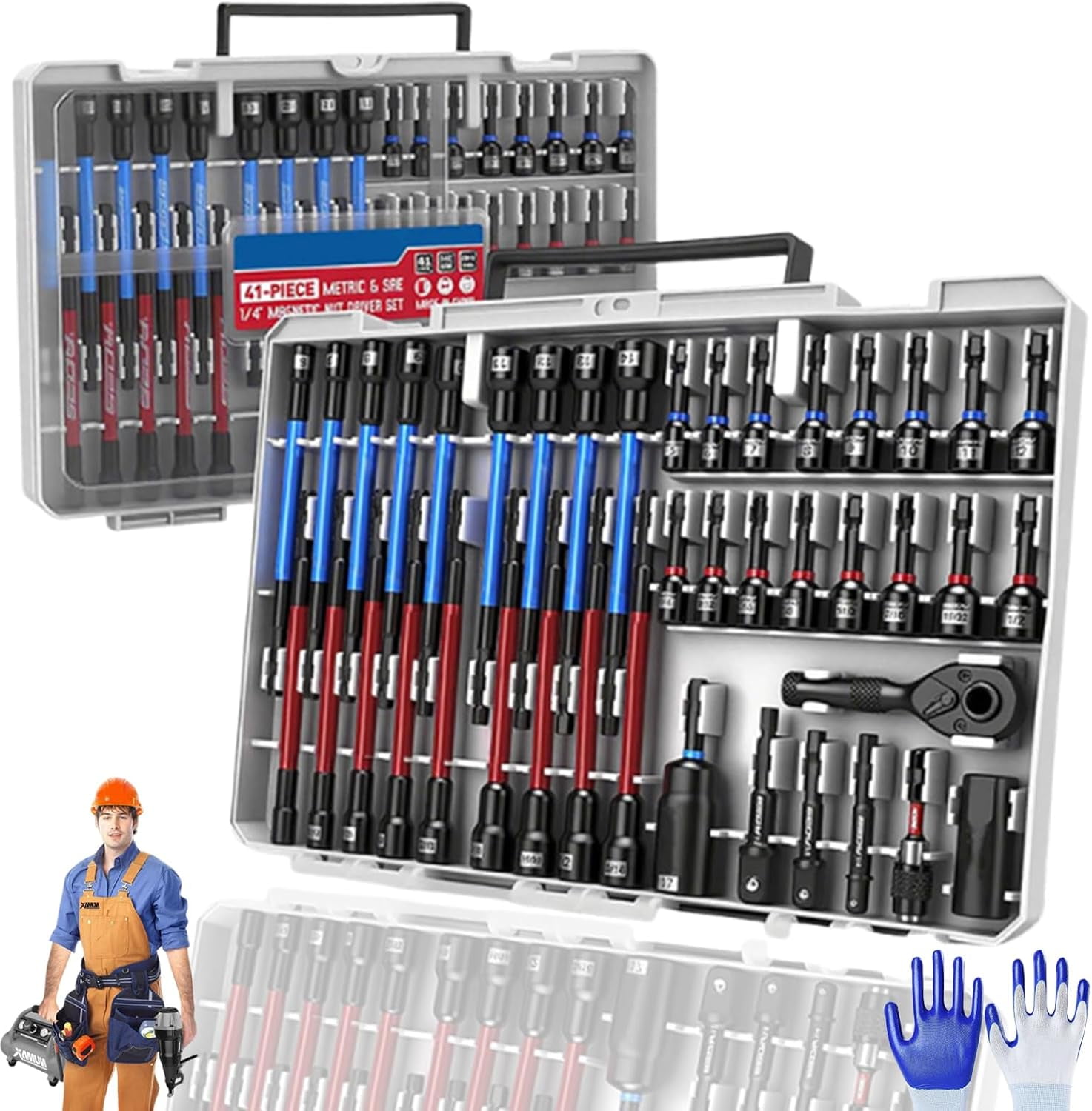 2026 New 80 Piece Magnetic Impact Nut Driver Set - 1/4" Drive Magnetic ...