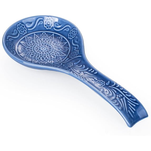 2026 New 9 Inch Large Dark Blue Ceramic Spoon Rest, Set of 2 ...