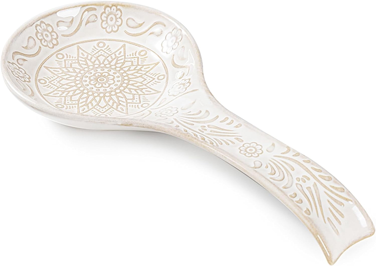 2026 New 9 Inch Large White Ceramic Spoon Rest, Dishwasher Safe Heat ...