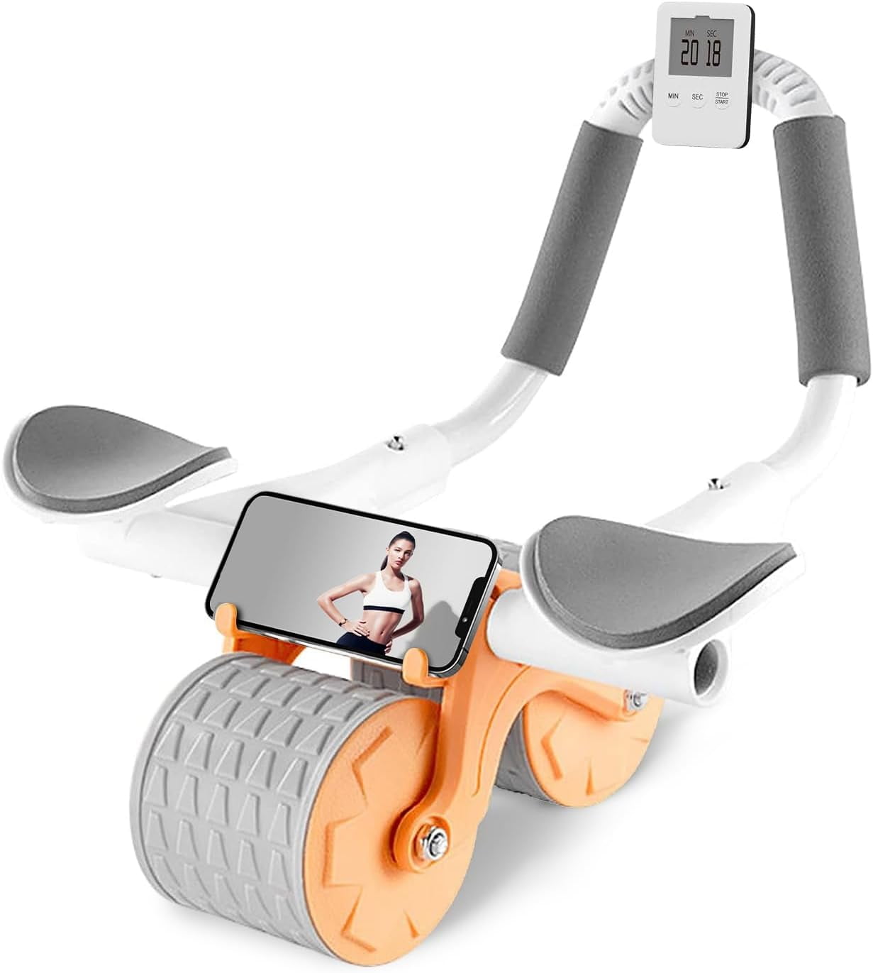 2026 New Ab Roller Wheel with Timer & Knee Mat,Automatic Rebound ...