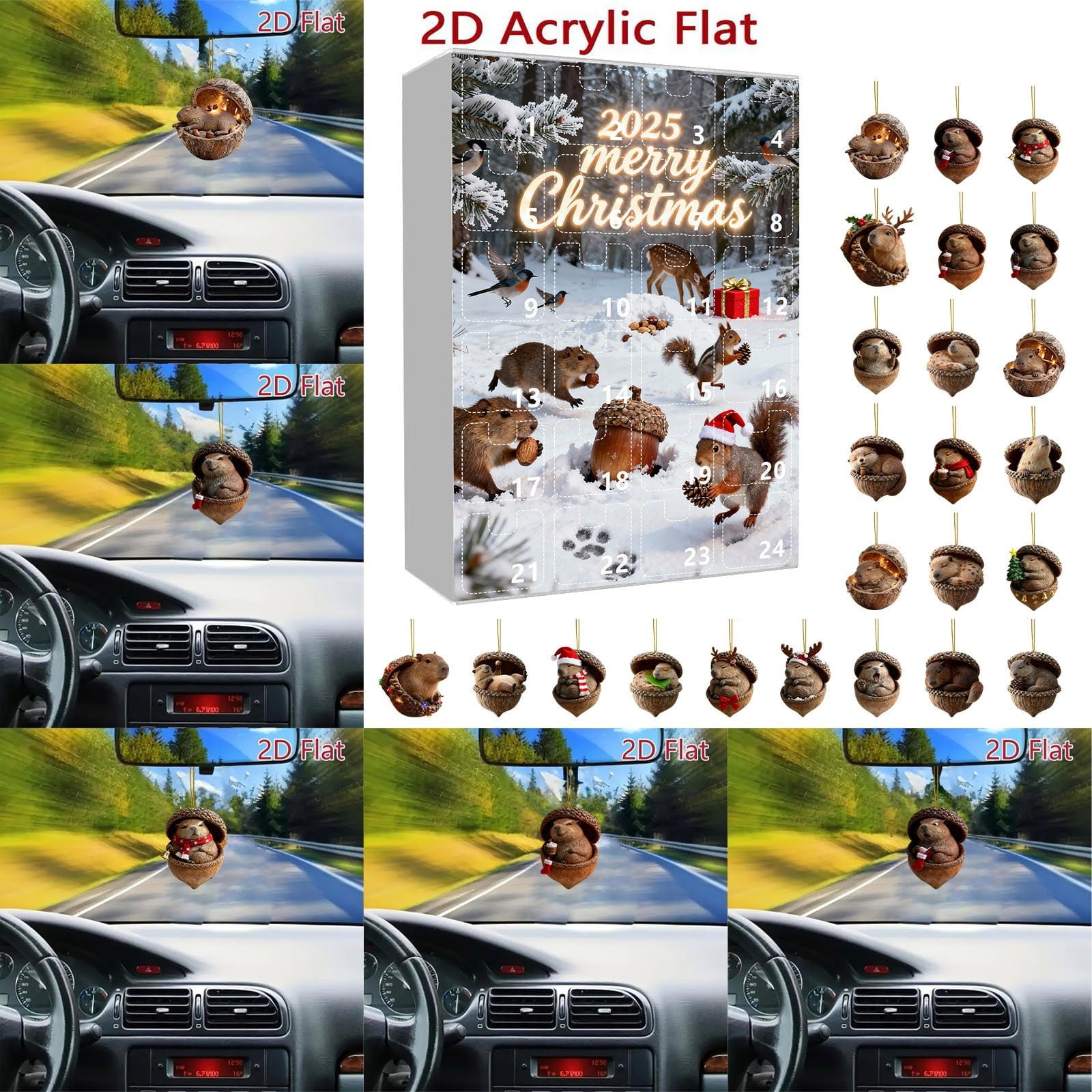 2026 New Acorn Advent Calendars - Christmas Animal Countdown Set 24 ...