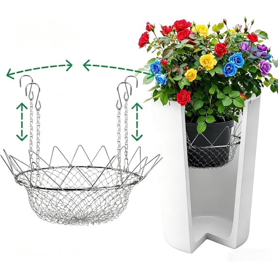 2026 New Adjustable Planter Insert, Heavy Duty Plant Riser for Inside ...