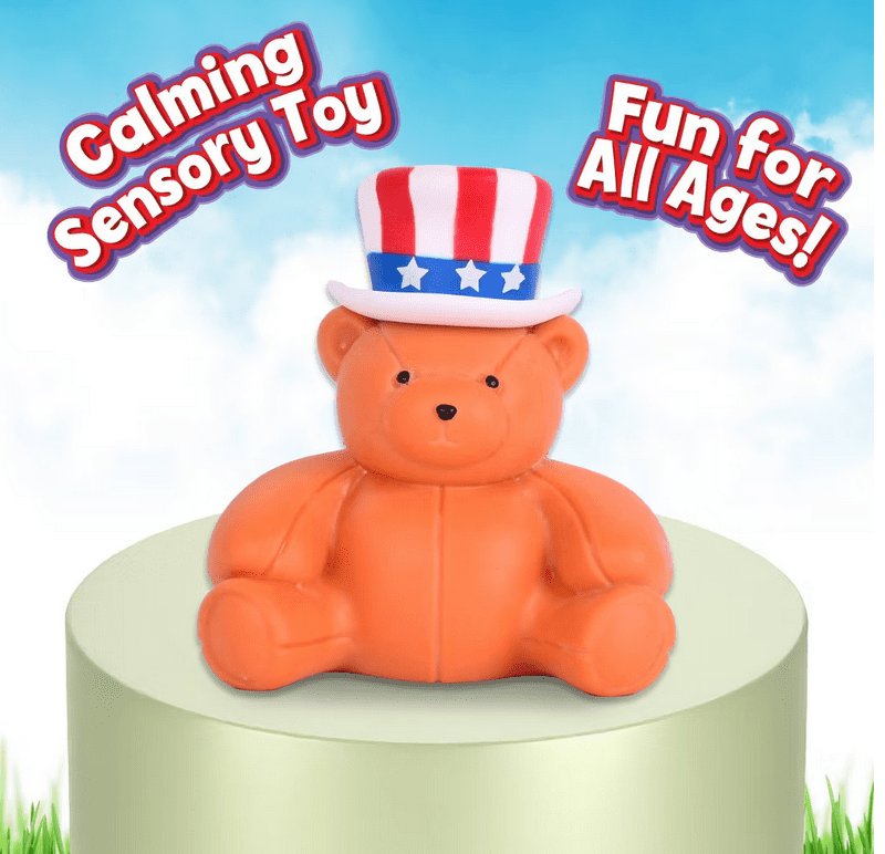 2026 New Americana Teddy Bear Fidget Toy Squishes - Walmart.com