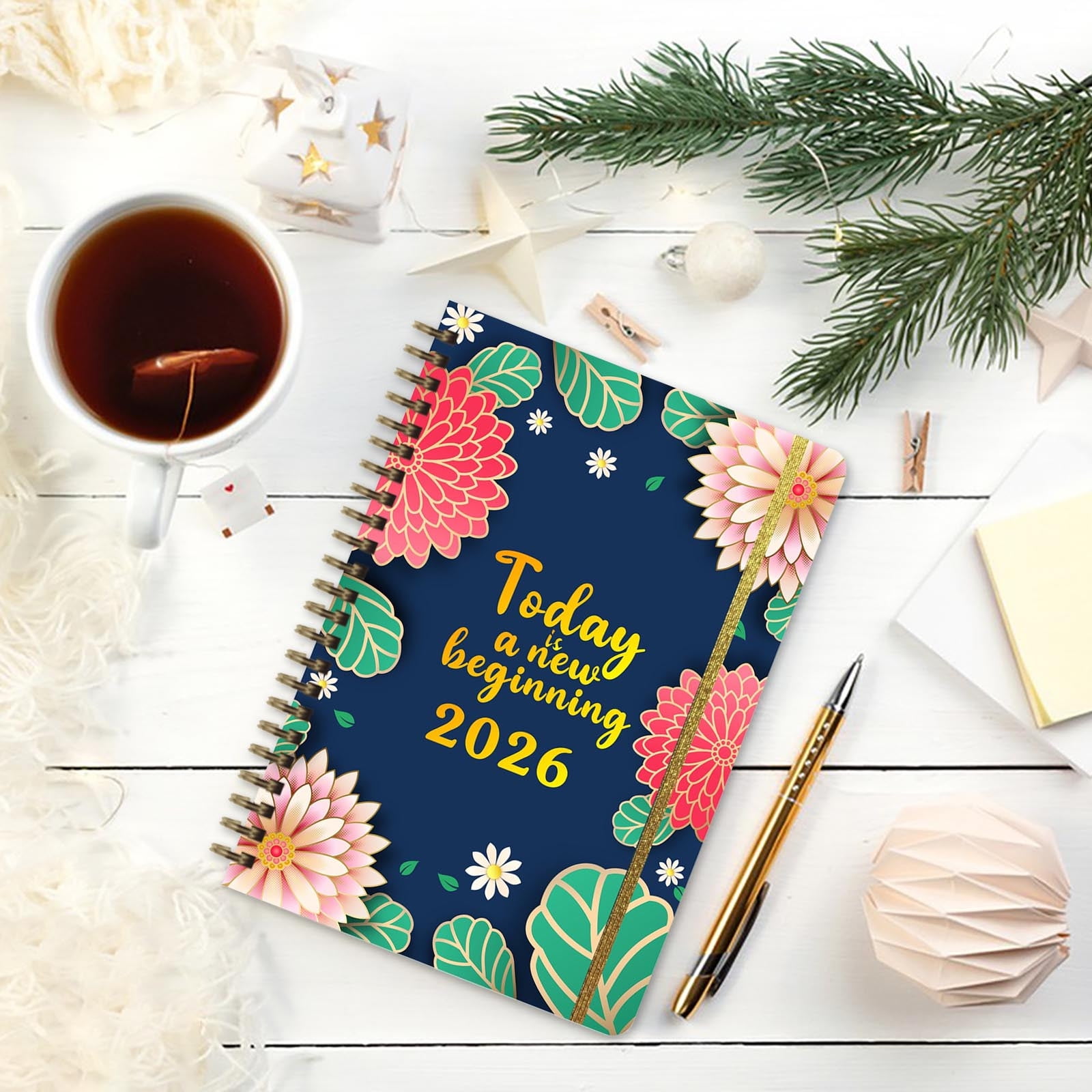 2026 New Annual Planner, Double Coil Binding Notebook, Multicolor ...