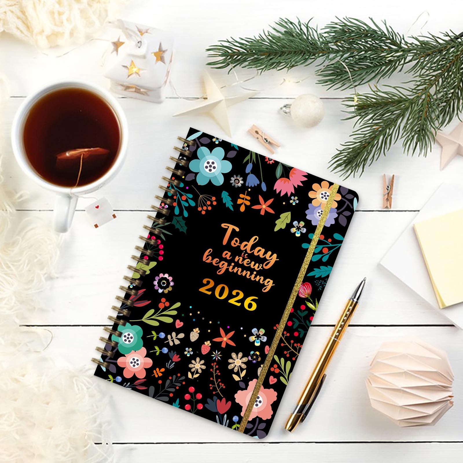 2026 New Annual Planner, Double Coil Binding Notebook, Multicolor ...