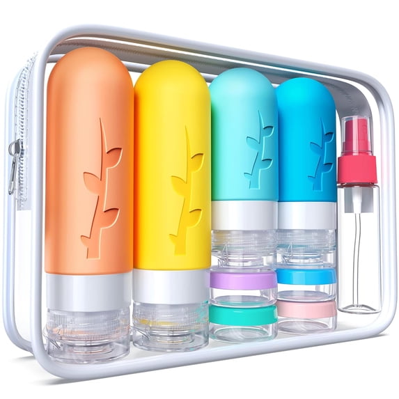 2026 New Arrival 18 Pack Silicone TSA Approved Travel Toiletry Bottles ...