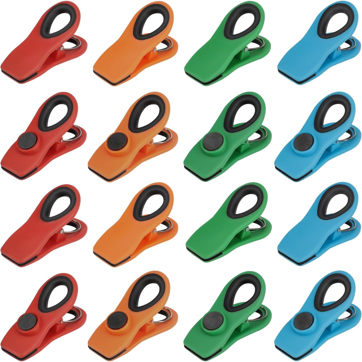 2026 New Arrival Multicolor Magnetic Chip Clips 16 Pack, Airtight Seal ...