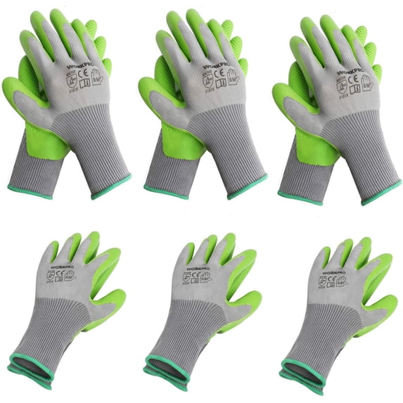 2026 New Arrival Unbranded Medium Garden Gloves 6 Pairs, Eco Latex Palm ...