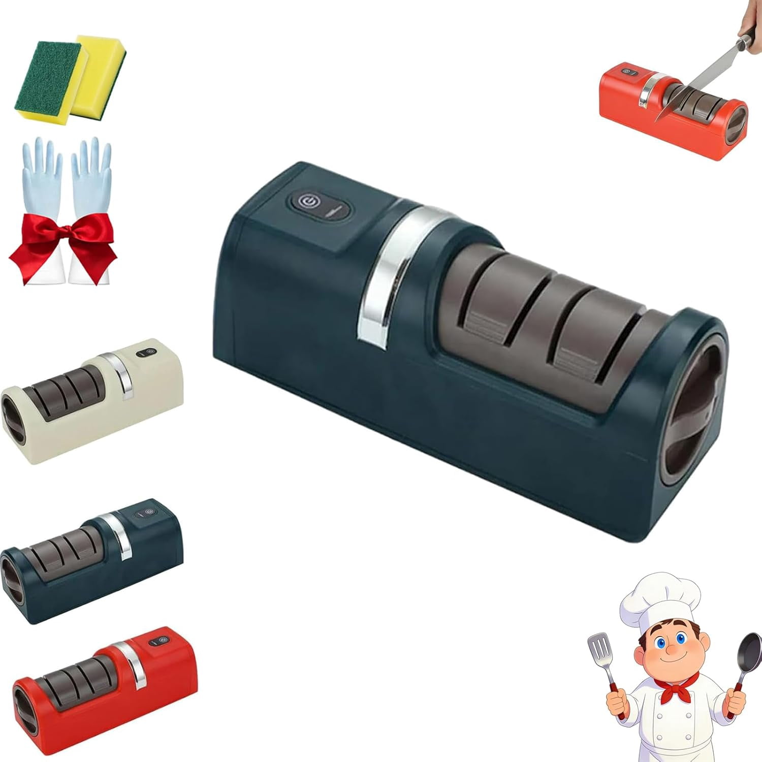 2026 New Automatic Kitchen Knife Sharpener, Professional 3-Stage ...