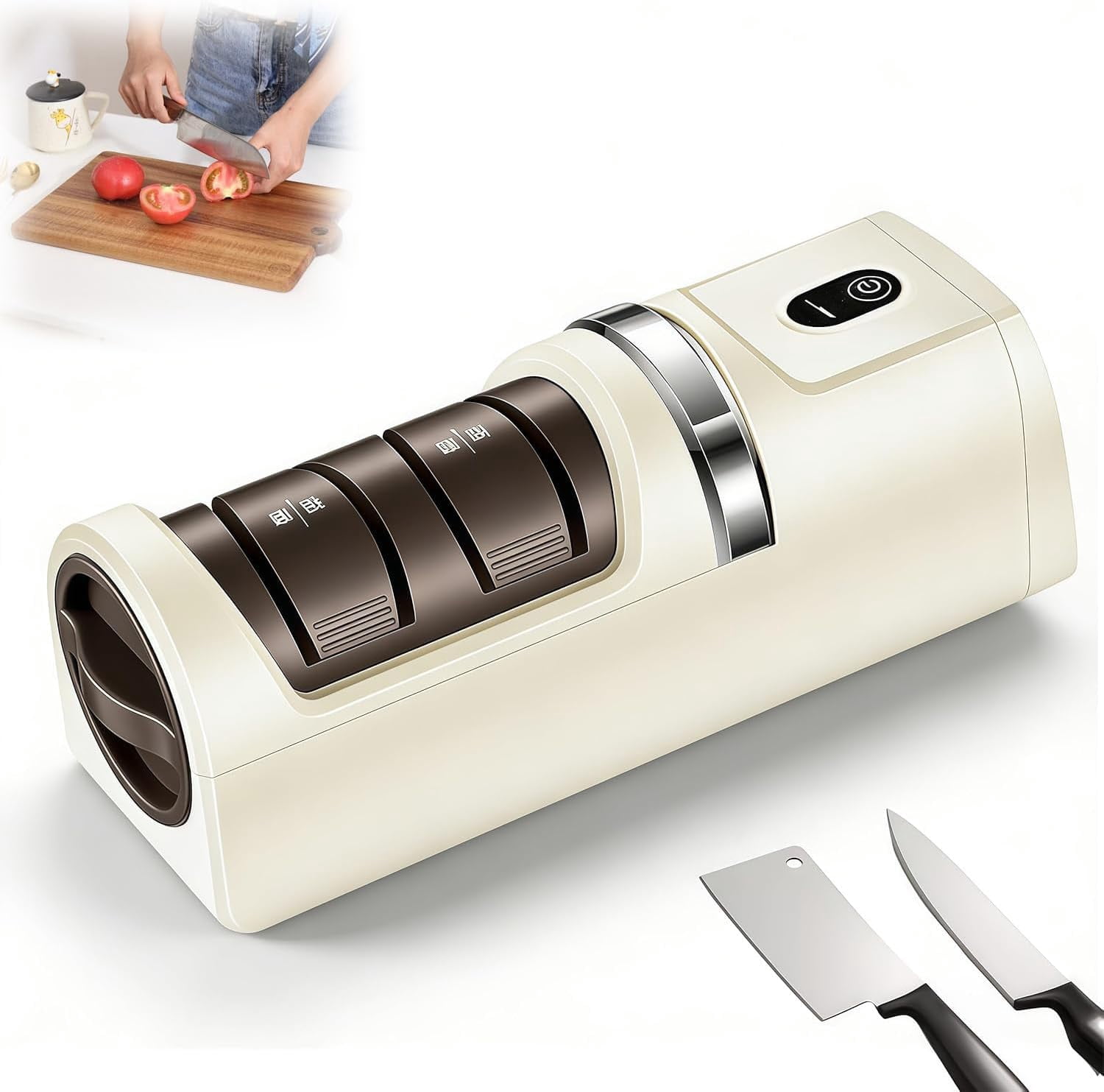 2026 New Automatic Kitchen Knife Sharpener, USB Rechargeable Cordless 3 ...