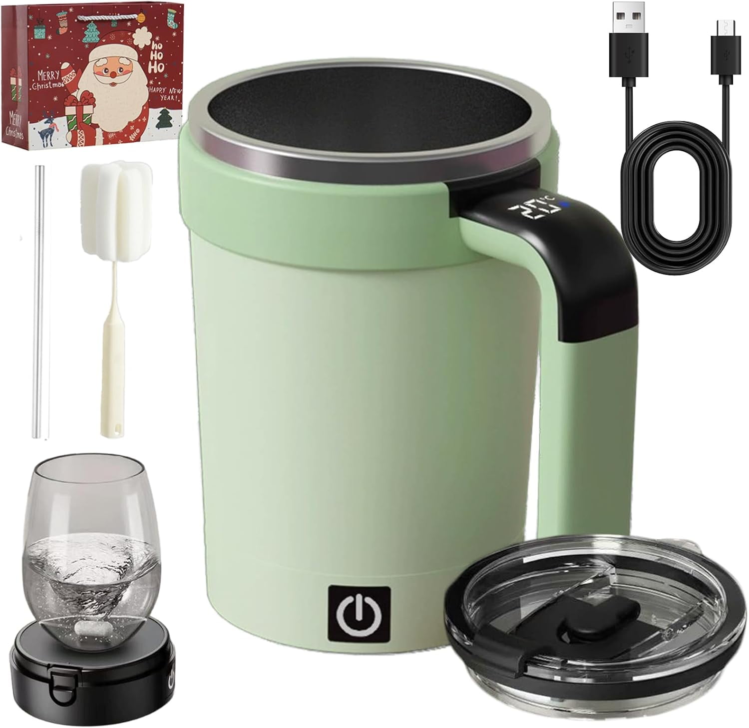 2026 New Automatic Magnetic Stirring Coffee Mug with Temperature ...