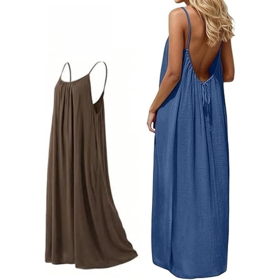 2026 New Backless Cami Dresses for Women, Cami Lounge Dress Backless ...