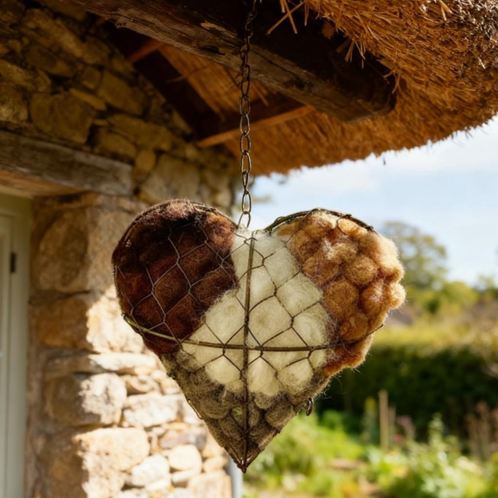 2026 New Bird Nest, Handmade Fiber Heart-Shaped Nesting, Refillable ...