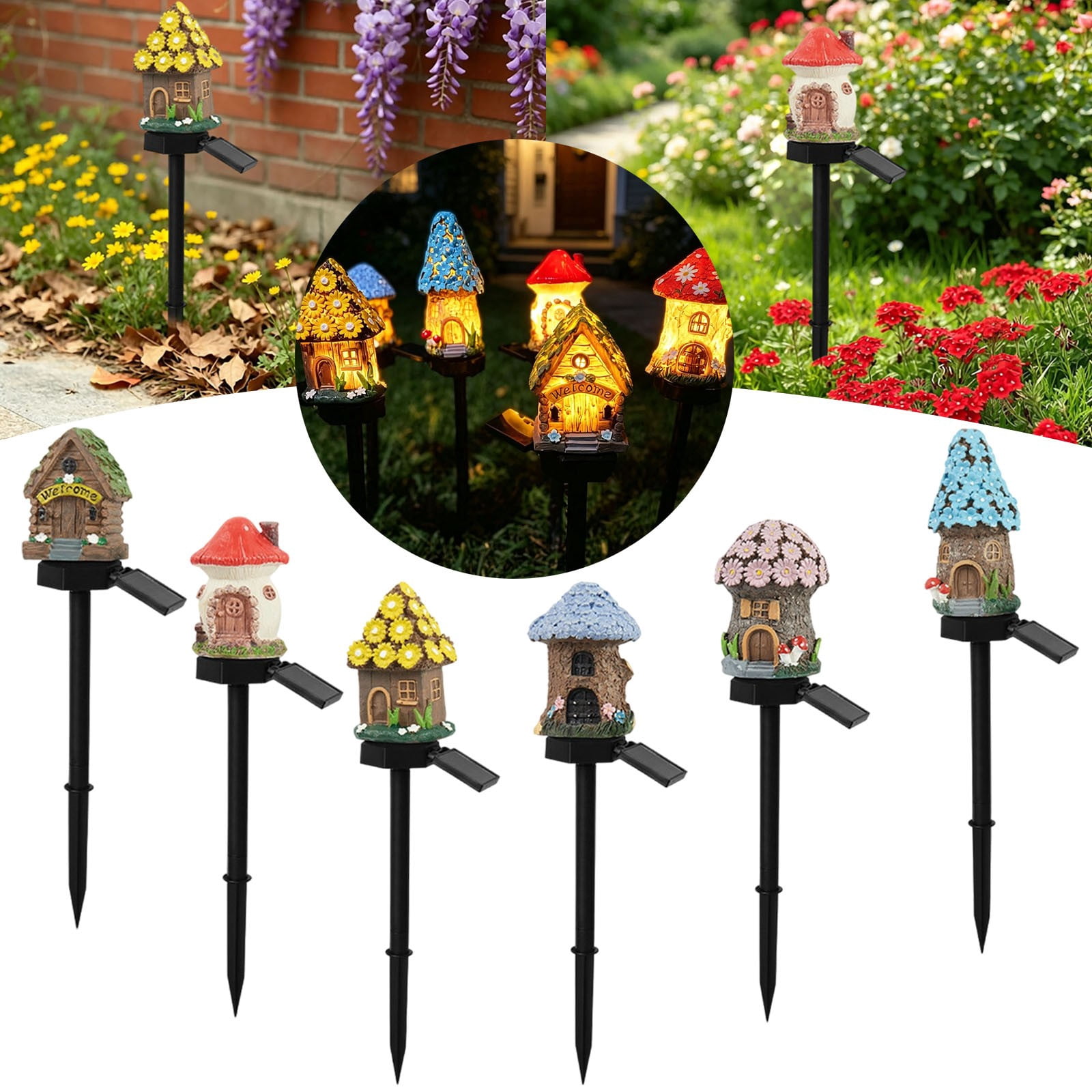 2026 New Boho Solar Fairy Tale Cottage Garden Light, Bohemian LED ...